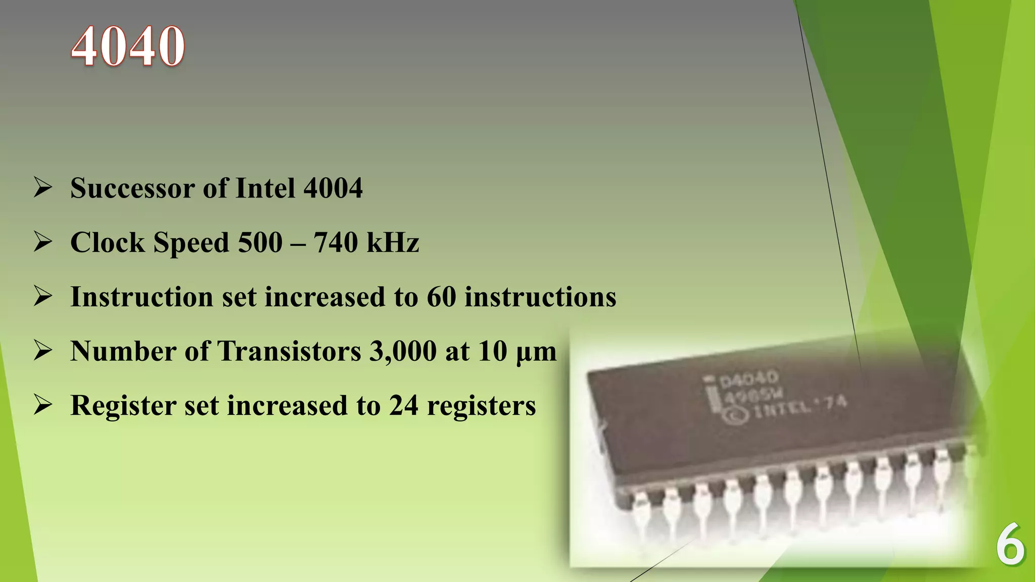 Intel processors(history - products) | PPT