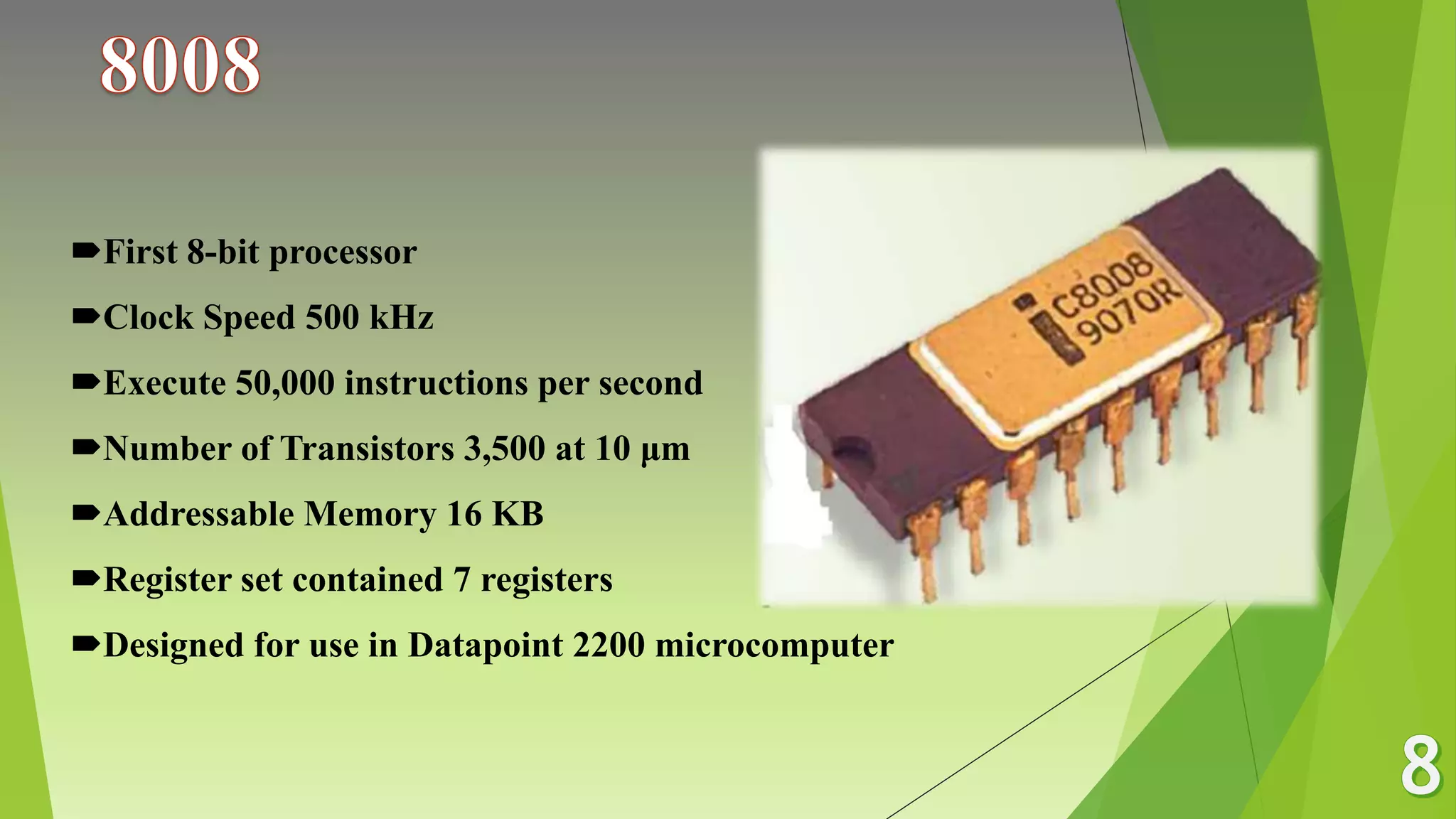 Intel processors(history - products) | PPT