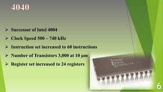Intel processors(history - products) | PPT