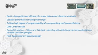 Spring Hill (NNP-I 1000): Intel's Data Center Inference Chip | PDF