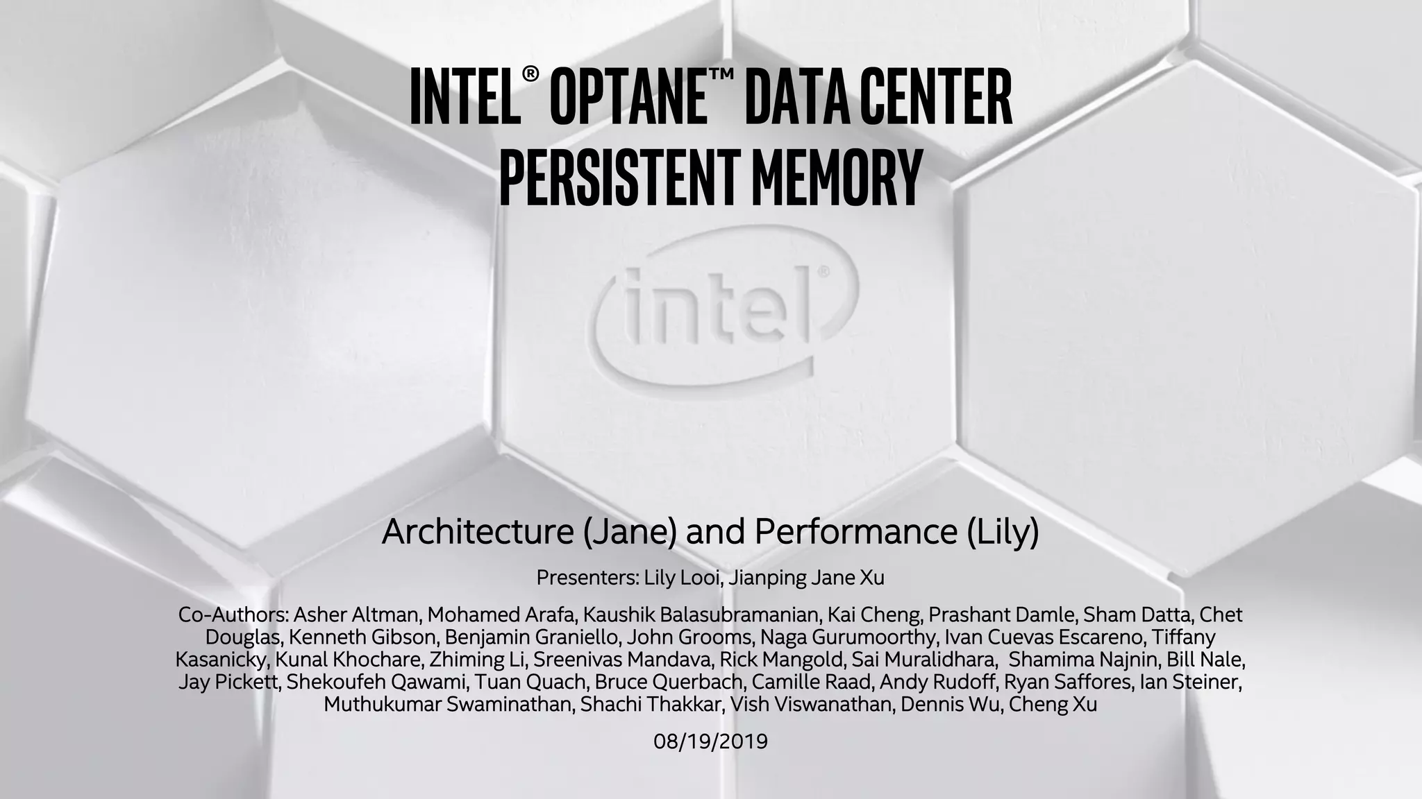 Intel Optane Data Center Persistent Memory | PDF