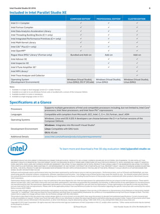 Intel Parallel Studio XE 2016 網路開發工具包新版本功能介紹(現已上市,歡迎詢價) | PDF