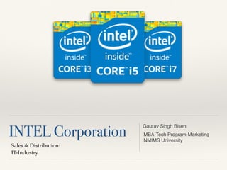 Sales & Distribution Management: Case Study of Intel Incorporation | PPT