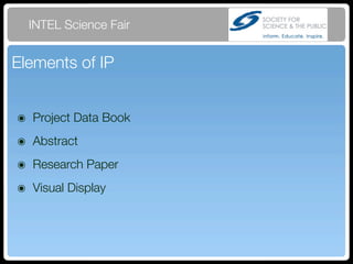Intel Science Fair | PPT