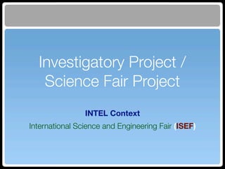 Intel Science Fair | PPT