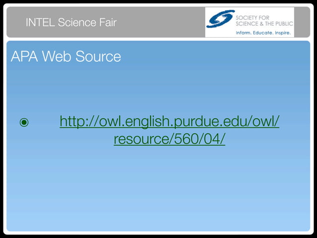 Intel Science Fair | PPT