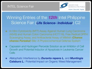 Intel Science Fair | PPT