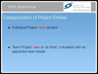 Intel Science Fair | PPT