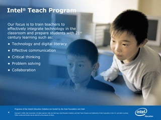 Intel Teach Overview | PPT | Education industry | Industries