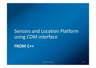 Ultrabook Development Using Sensors - Intel AppLab Berlin | PPT