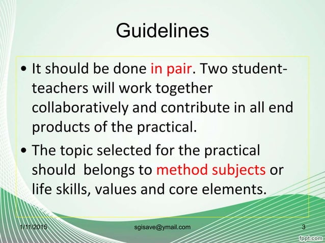 Computer Practical | PPT