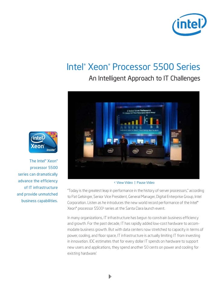 Intel® Xeon® Processor 5500 Series