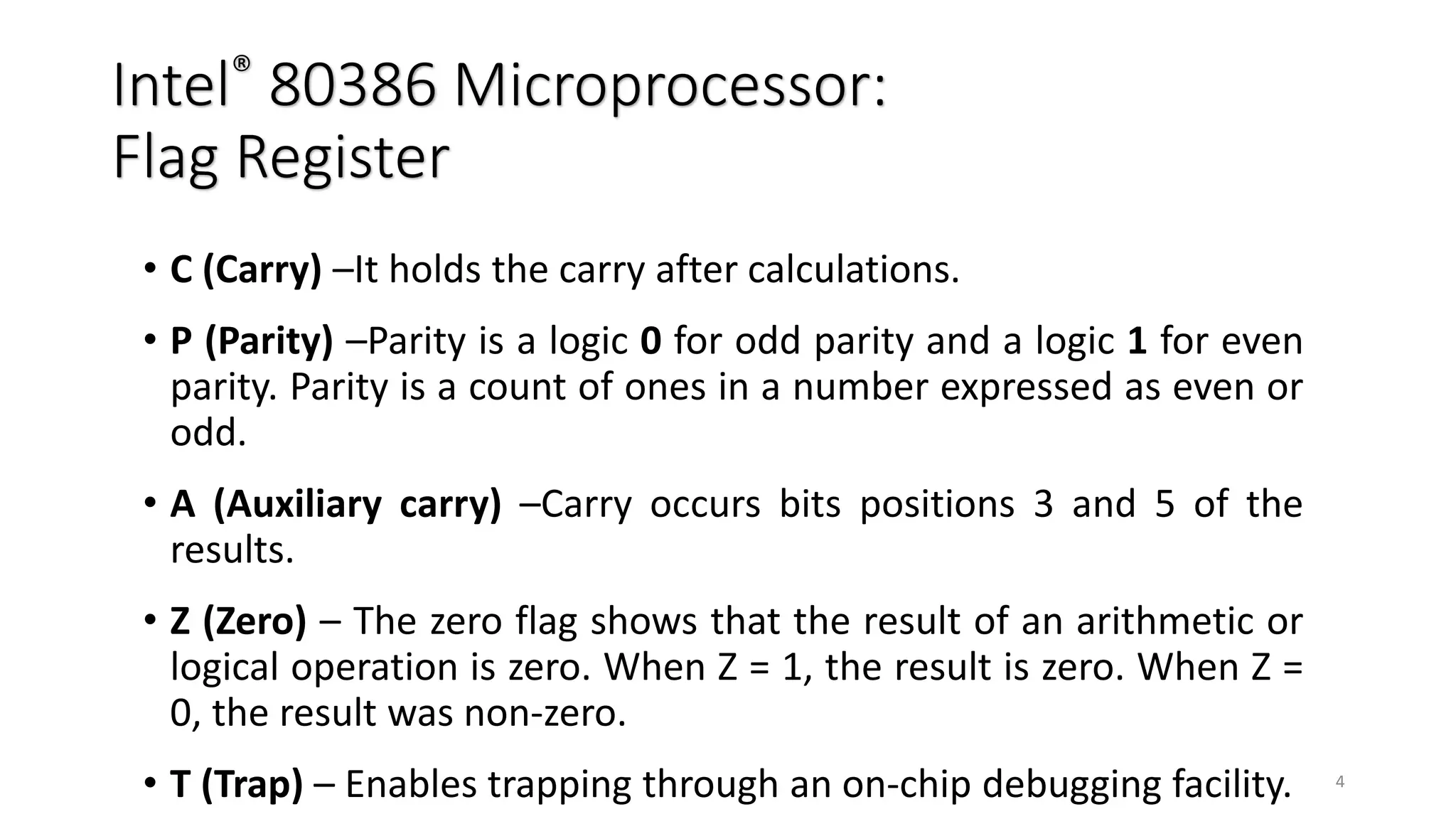 Intel® 80386 microprocessor registers | PPTX