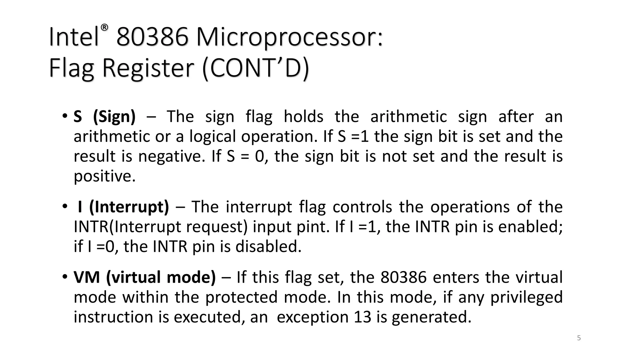 Intel® 80386 microprocessor registers | PPTX