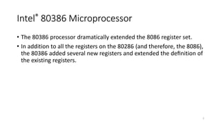 Intel® 80386 microprocessor registers | PPTX | Operating Systems | Computer Software and ...