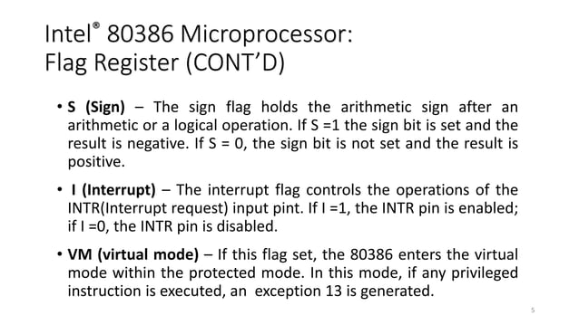 Intel® 80386 microprocessor registers | PPTX | Operating Systems | Computer Software and ...