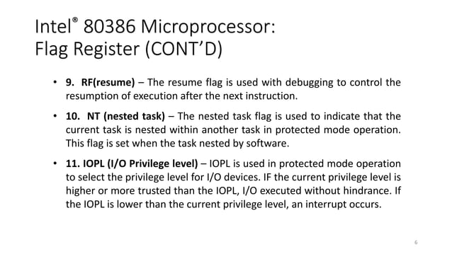 Intel® 80386 microprocessor registers | PPTX | Operating Systems | Computer Software and ...