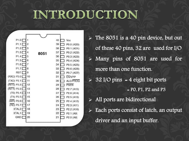 Intel 8051 - pin description | PDF