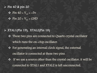 Intel 8051 - pin description | PDF