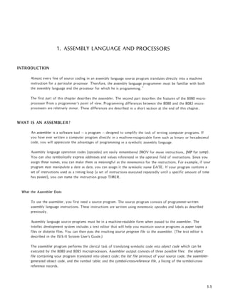 Intel 8080 8085 assembly language programming 1977 intel | PDF