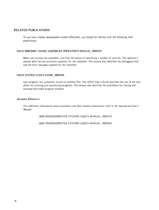 Intel 8080 8085 assembly language programming 1977 intel | PDF
