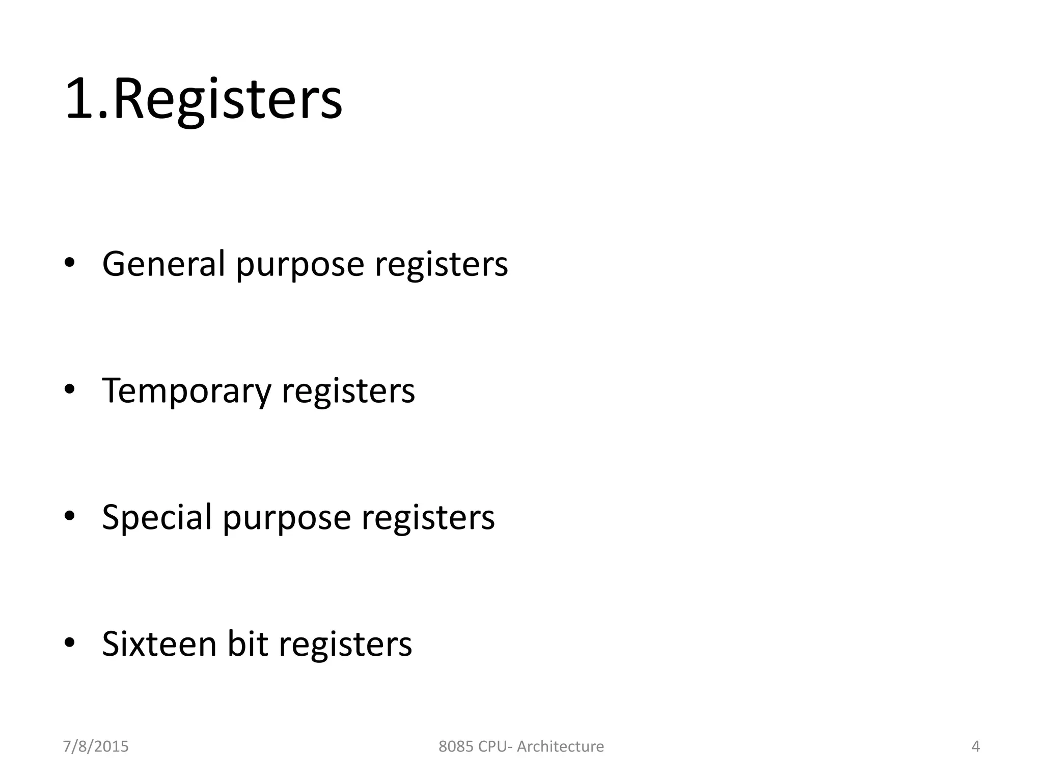 Intel 8085 architecture | PPT