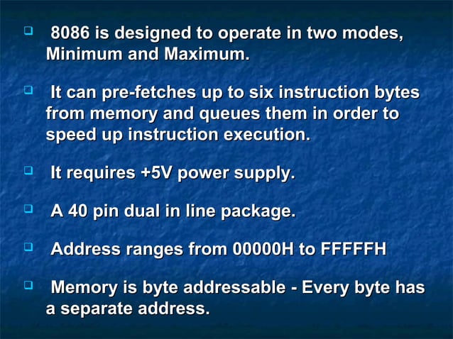 Intel 8086 | PPT