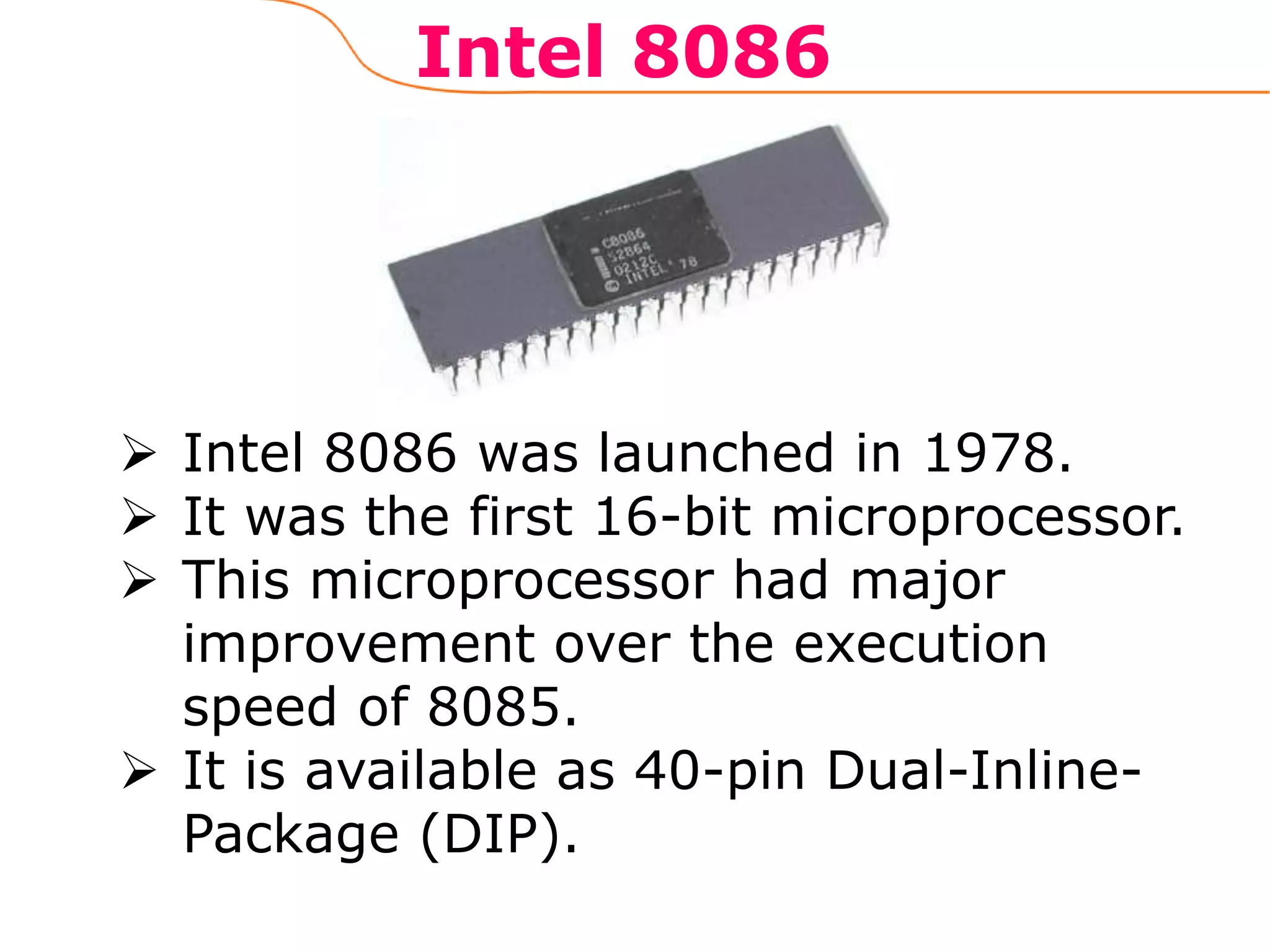 Intel 8086 internal architecture & pin diagram | PPTX