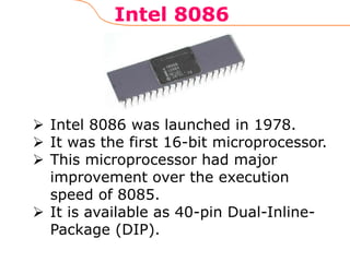 Intel 8086 internal architecture & pin diagram | PPTX