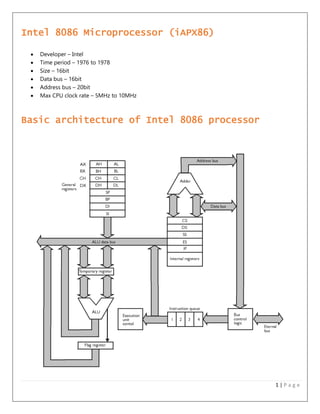 Intel 8086 microprocessor | PDF