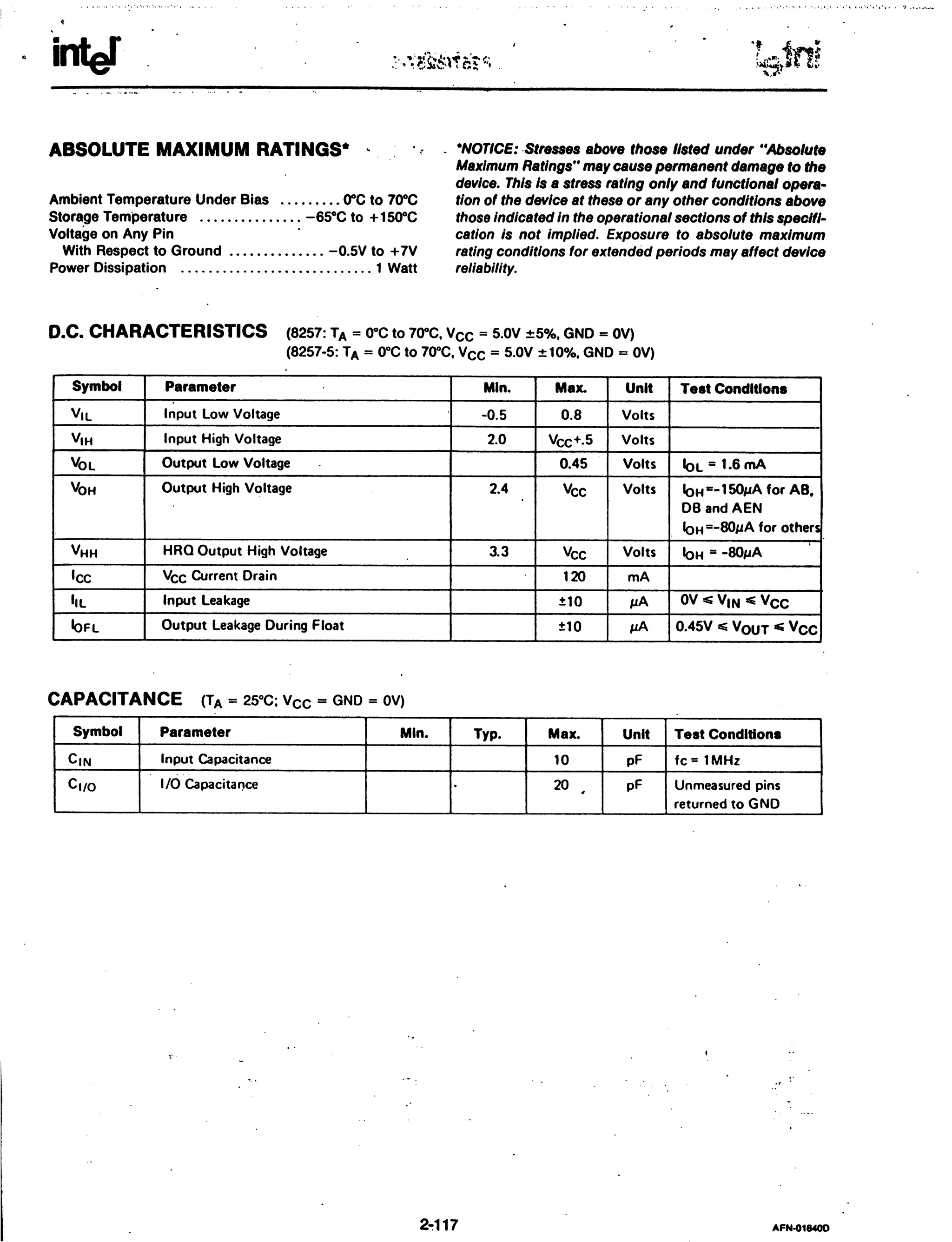 Intel 8257 programmable dma controller | PDF