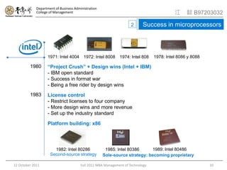 Case Study: Intel Corporation 1968-2003 | PDF