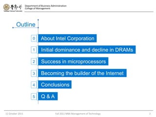 Case Study: Intel Corporation 1968-2003 | PDF