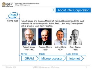 Case Study: Intel Corporation 1968-2003 | PDF