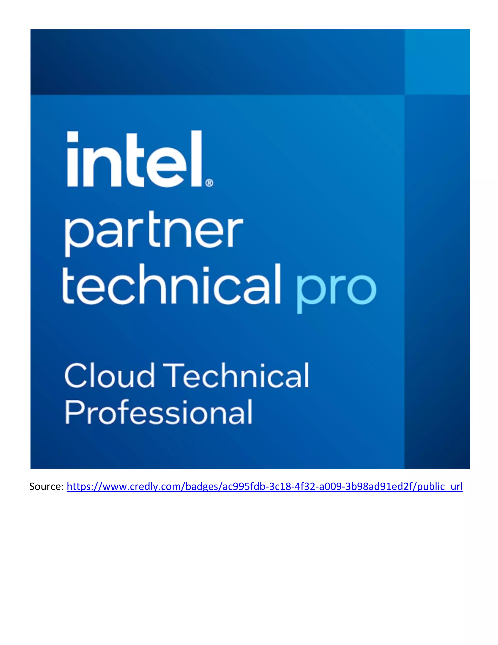 Intel Cloud-Technical-Professional Badge | PDF