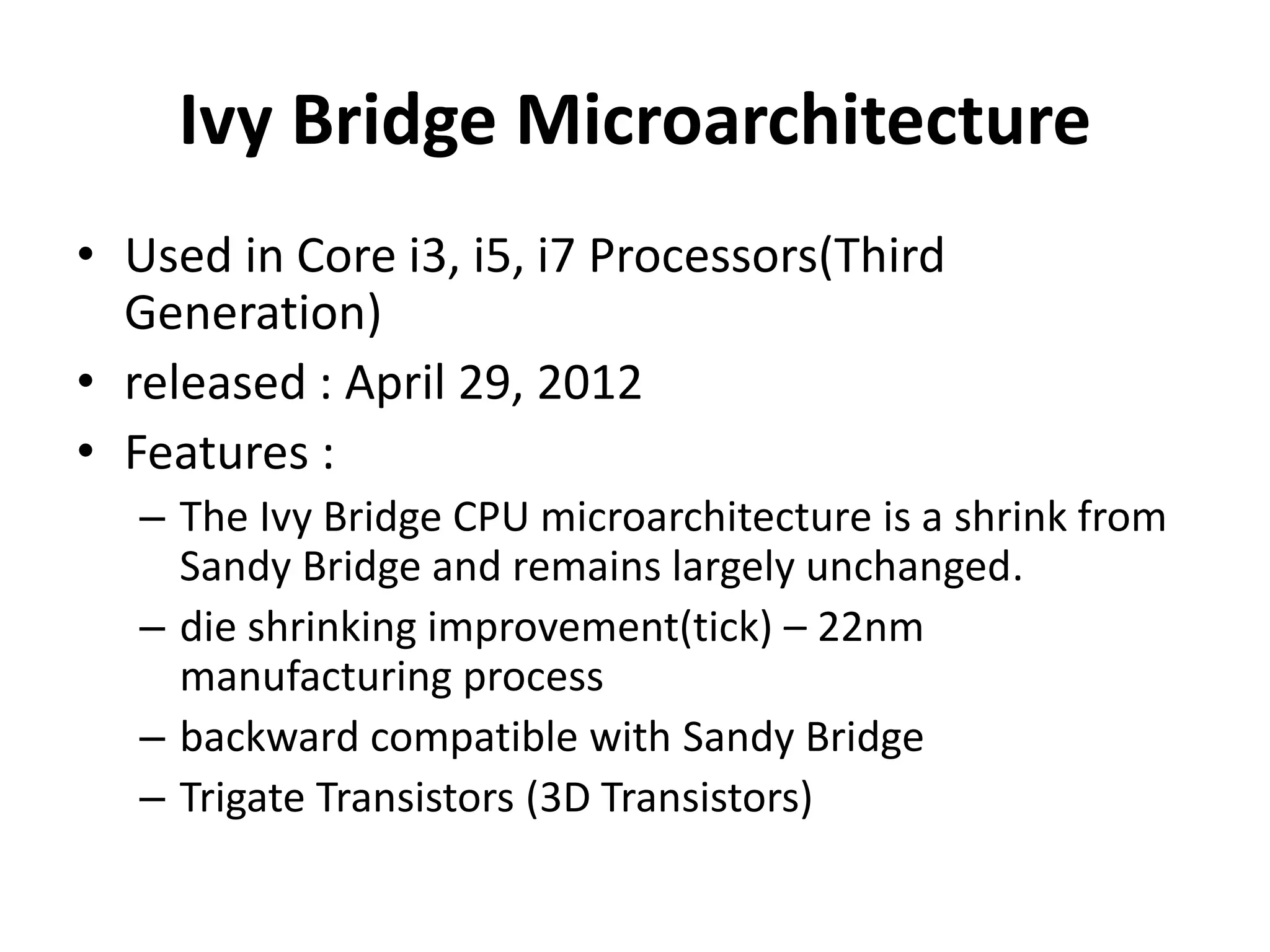 Intel core i3, i5, i7 , core2 duo and atom processors | PDF