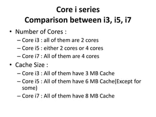 Intel core i3, i5, i7 , core2 duo and atom processors | PDF