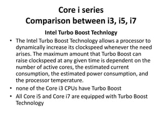Intel core i3, i5, i7 , core2 duo and atom processors | PDF