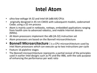 Intel core i3, i5, i7 , core2 duo and atom processors | PDF