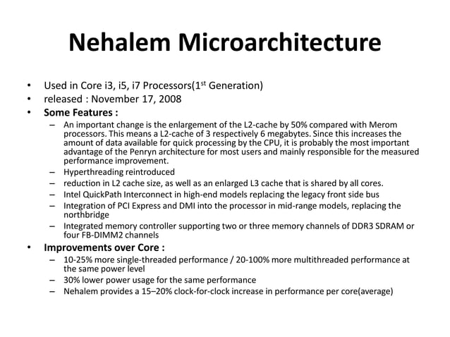 Intel core i3, i5, i7 , core2 duo and atom processors | PDF