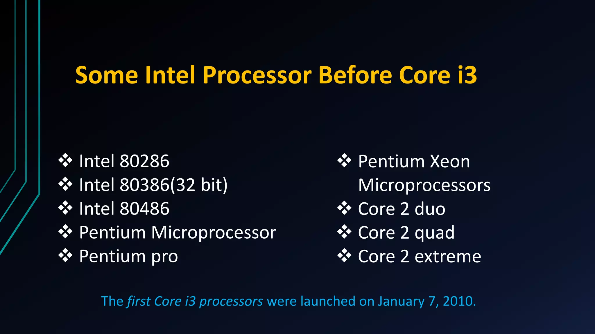 Intel core i3 processor | PPTX