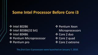 Intel core i3 processor | PPTX