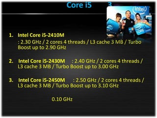 Intel core i5 gen3 | PPT