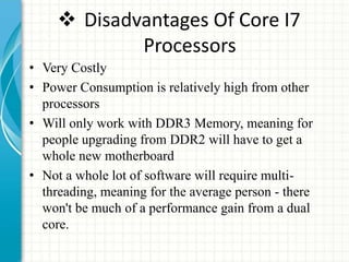 Intel core i7 processor | PPTX
