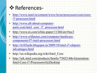 Intel core i7 processor | PPTX
