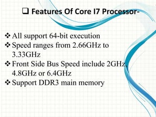 Intel core i7 processor | PPTX