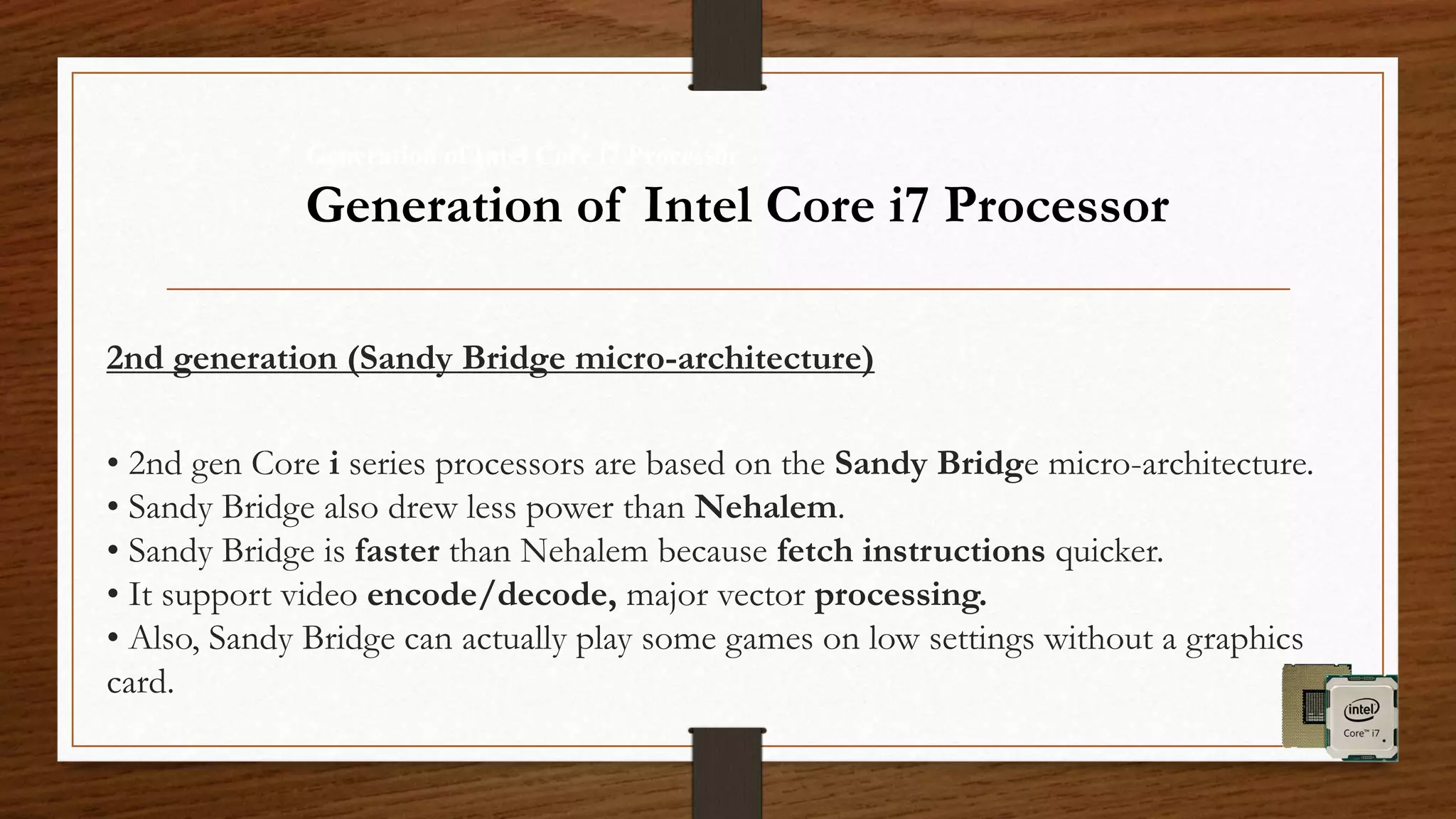 Intel core i7 processors | PPTX