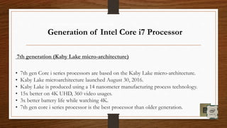 Intel core i7 processors | PPTX