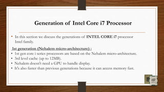 Intel core i7 processors | PPTX