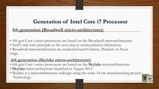 Intel core i7 processors | PPTX